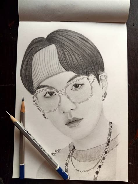 Sketch Min Yoongi Sketch BTS Suga