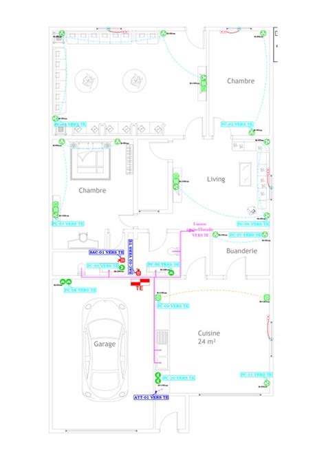 Je vais réaliser vos plan d électricité selon la norme NFC 15 100 par