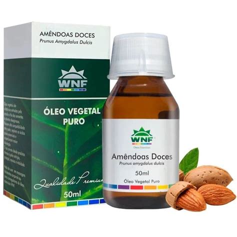 Óleo Vegetal de Amêndoas Doces 50ml wnf 100 Puro no Shoptime