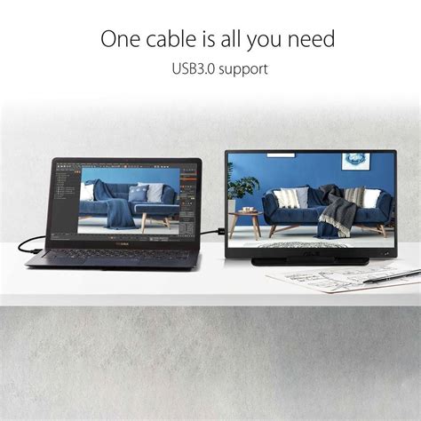 Asus ZenScreen MB165B 15 6 TN WXGA Portable Monitor USB3 0