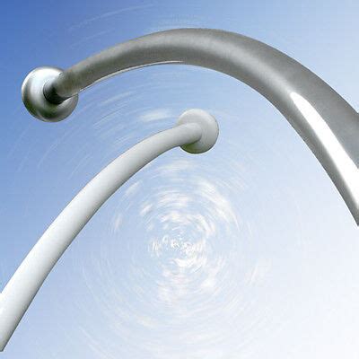 Aluminium Barre En Arc 120x120 CM De Rideau Douche Chrome Mat Ovale