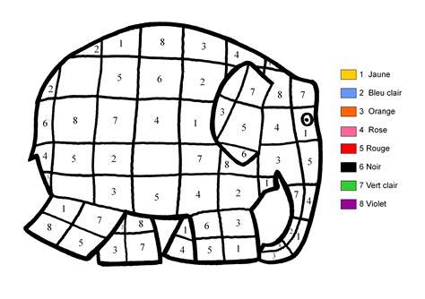 39 dessins de coloriage dessin à numéro à imprimer sur LaGuerche