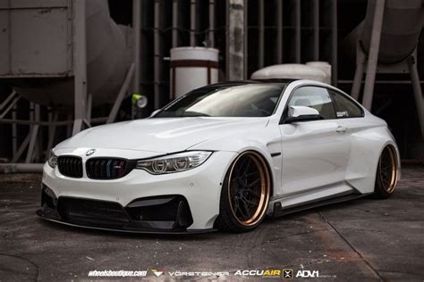 Heavily Modified BMW M4 Coupe Slammed To The Ground