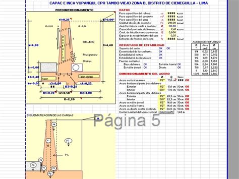 Diseno De Calculo De Muros De Contencion De Concreto Armado La