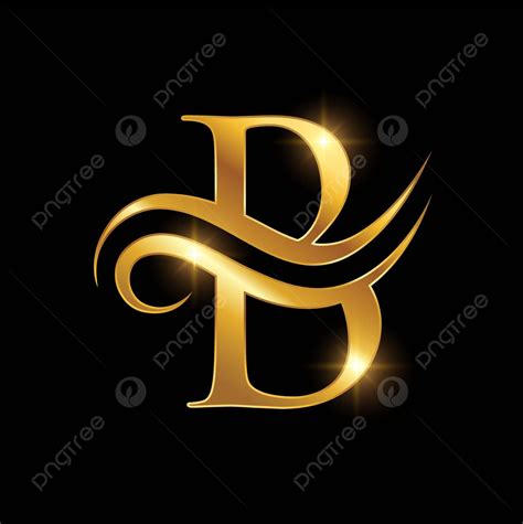 Golden Luxury Logo Monogram Initial Letter B Emblem Logo Floral Vector