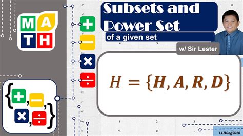 determining the subsets and power set of a given set math 7 unit 1 lesson 2 practice exercises