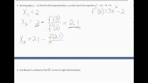 4 8 newton s method youtube