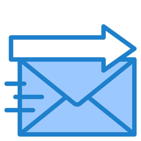 Send Mail Srip Blue Icon