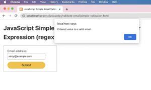 Javascript Validate Email Using Regular Expression Regex Phppot