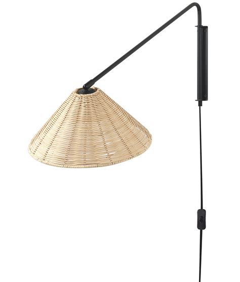 Lampada Da Parete Rattan Naturale PALENA