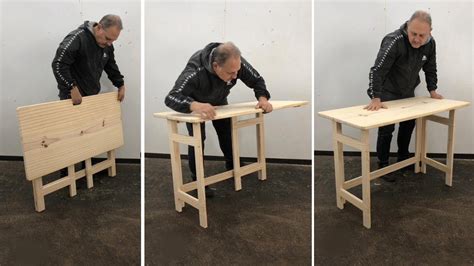 Mesa Plegable De Madera De Pino Paso A Paso Con Medidas Y Materiales