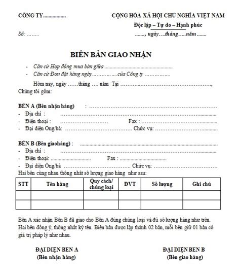 Biên Bản Giao Nhận Hàng Hóa EasyInvoice Cập Nhật Mới 2022 Networks