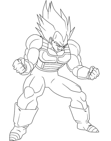 Omalovánka Vegeta ssj k vytisknutí zdarma