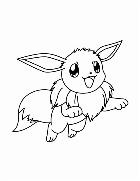 Eevee en Pokémon para colorear imprimir e dibujar ColoringOnly