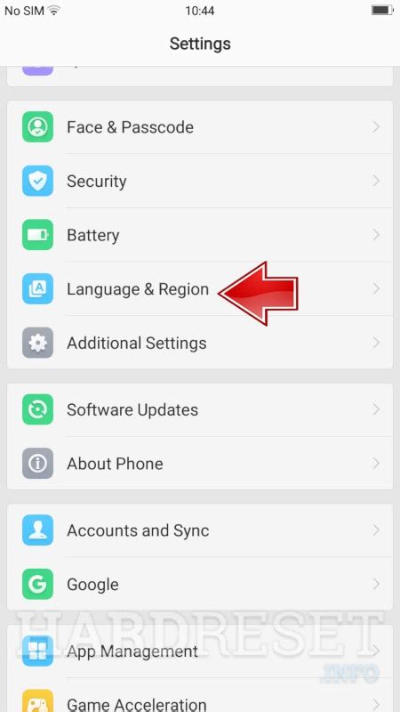OPPO A73 で言語を変更するには HardReset info