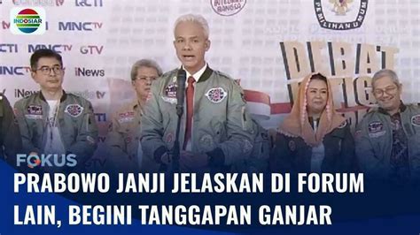 Ganjar Singgung Soal Kesiapan Data Para Capres Kalau Tidak Siap