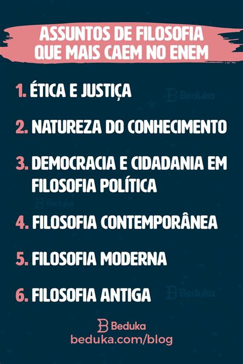 ASSUNTOS DE FILOSOFIA QUE MAIS CAEM NO ENEM 6 TÓPICOS IMPERDÍVEIS