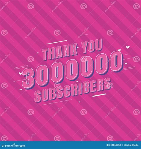 Thank You 3000000 Subscribers Celebration Greeting Card For 3m Social
