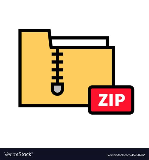 Zip Folder Icon Or Archive Royalty Free Vector Image