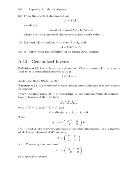 b from the spectral decomposition we obtain a r