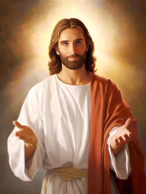 Jesus Holding His Hands Out In Front Of Him