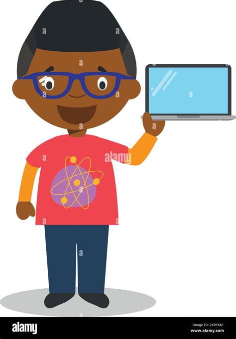 Cute Cartoon Vector Illustration Of A Black Or African American Male