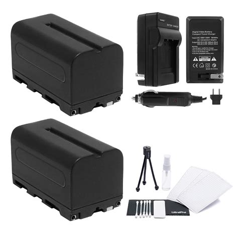 2 Pack NP F760 High Capacity Replacement Batteries With Rapid Travel