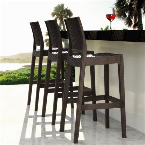 Wicker Outdoor Bar Stools Barton Outdoor Patio Swivel Bar Stool