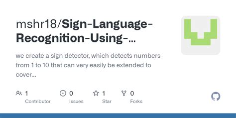 github mshr18 sign language recognition using python and opencv we create a sign detector