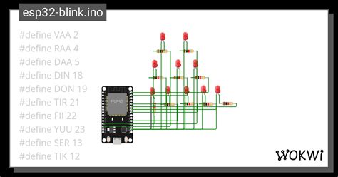 Esp32 Blink Ino Wokwi ESP32 STM32 Arduino Simulator