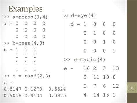 matlab arrays and matrices ppt
