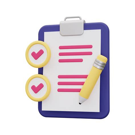 3d Checklist Icon 10872886 PNG