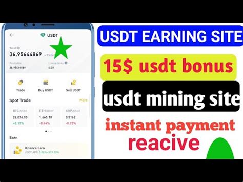 Earn Usdt Instant Withdraw Usdt Mining Earn Usdt Usdt Earn New