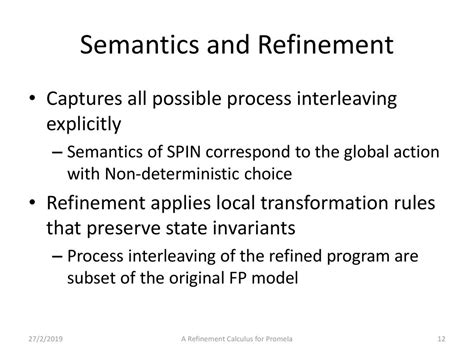 a refinement calculus for promela ppt download