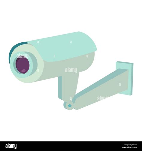 Video Surveillance Security Camera Flat Icon Isolated Vector