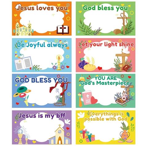 Bible Verse Name Tag Stickers 240Pcs Christian Religious Name Tags