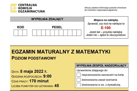 Matura Pr Bna Matematyka Odpowiedzi Arkusze Zadania Wyniki
