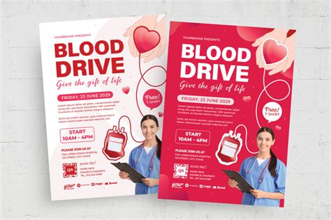 Blood Drive Flyer Template AI EPS BRandPacks