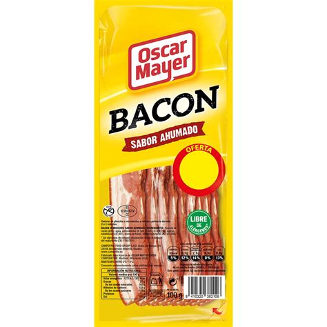 Bacon Sabor Ahumado En Lonchas Sin Gluten Sin Lactosa Envase G