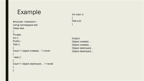 object oriented programming using c full lecture about constructors overloading destructors