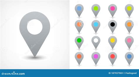 Icono De Ubicaci N De La Posici N Del Pin Del Mapa Gris En Estilo Plano