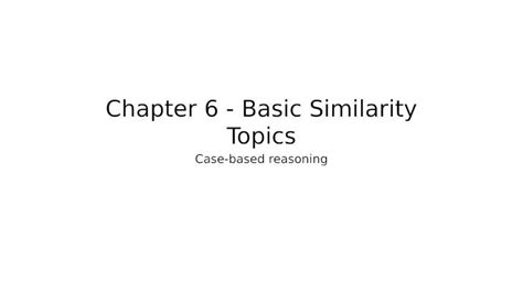 pptx chapter 6 basic similarity topics case based reasoning dokumen tips