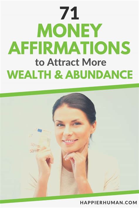 71 Money Affirmations To Attract More Wealth Abundance Happier Human