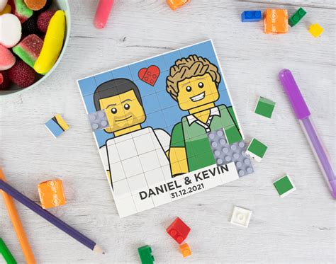Mosaico De Blocos Casal Lego Pop MadeInGift