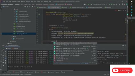 Update And Delete Item In Cart Part 19 Self Code Ecommerce Spring