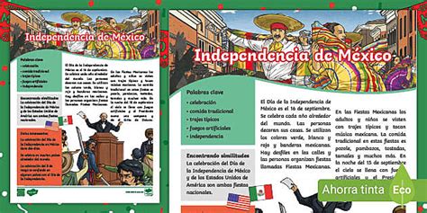 Resumen de la independencia de México para niños Twinkl