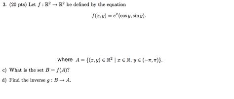 solved let f r 2 rightarrow r2 be defined by the equation