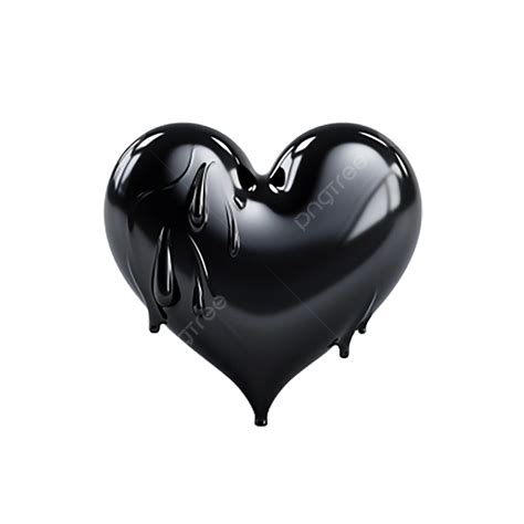 3d Corazón Negro Emoji Fondo Blanco PNG dibujos 3d Corazon Negro