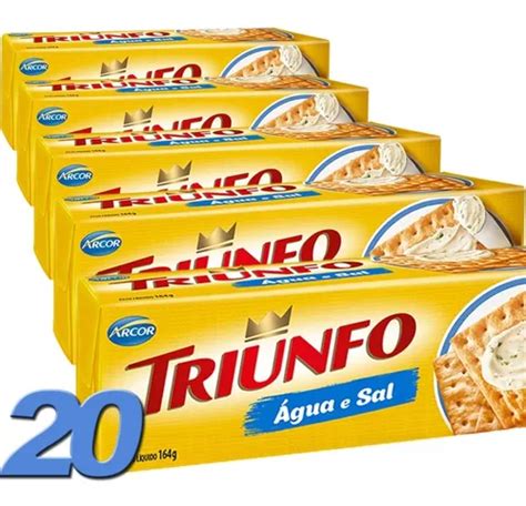 Biscoito Bolacha Atacado Agua E Sal Triunfo Caixa 20 Pac