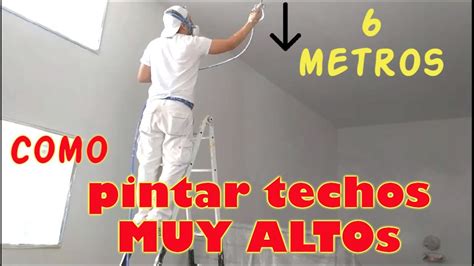Como Pintar Techos Altos En Escalera Con Rodillo Muros Y Lugares Muy